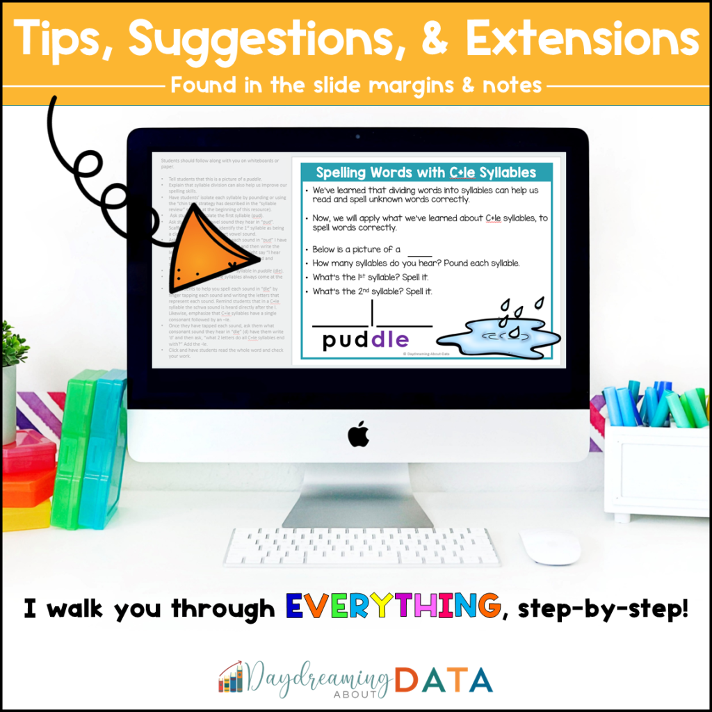 Consonant LE Syllables Structured Literacy Phonics Lessons ...