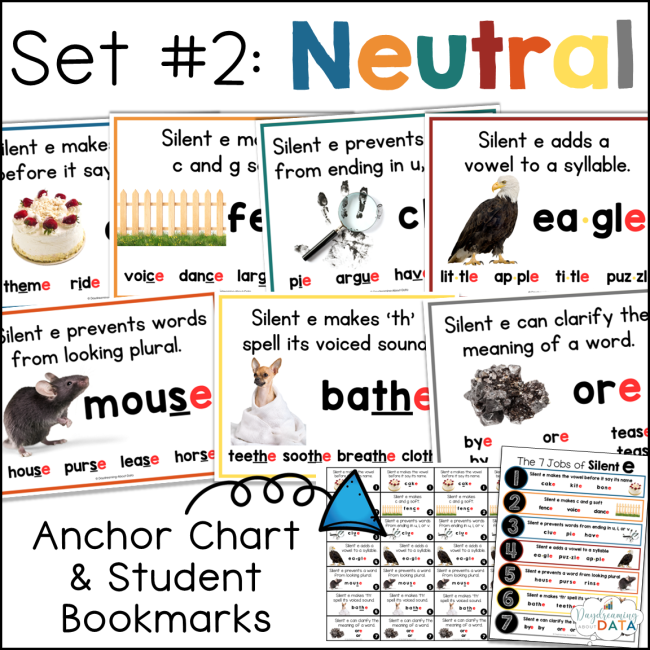 Jobs of Silent E Anchor Charts Spelling Posters - Daydreaming About Data