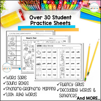 Closed Syllable Exceptions Phonics Lessons and Practice