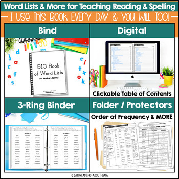 The Big Book of Phonics Word Lists - Daydreaming About Data