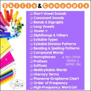 The Big Book of Phonics Word Lists - Daydreaming About Data