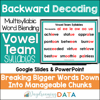 Vowel Team Blending & Backward Decoding for Reading Fluency
