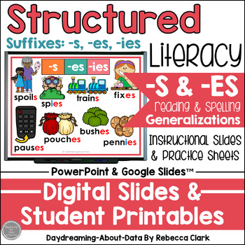 Suffixes s es ies Inflectional Endings Structured Literacy Phonics ...