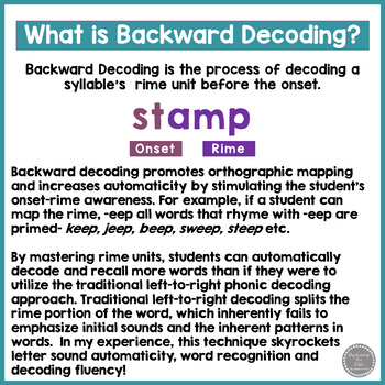 Backward Decoding: Silent E Syllables & Word Blending
