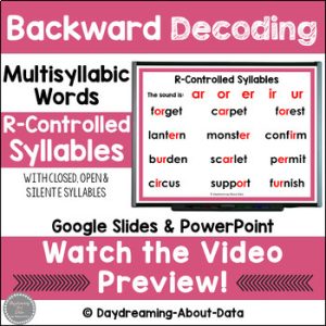 Backward Decoding: R-Controlled Syllables & Word Blending