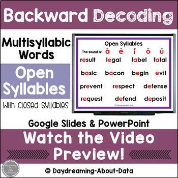 Backward Decoding: Open & Closed Syllables Word Blending