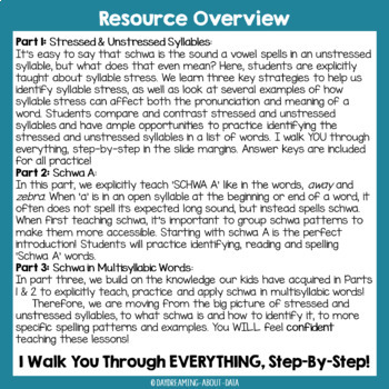 Schwa Structured Literacy Phonics Lessons and Practice | Science of ...