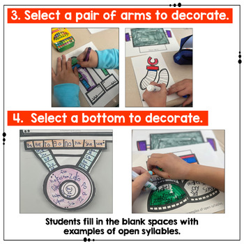 Open Syllables Syllable Division Craft | Phonics Craft - Daydreaming ...
