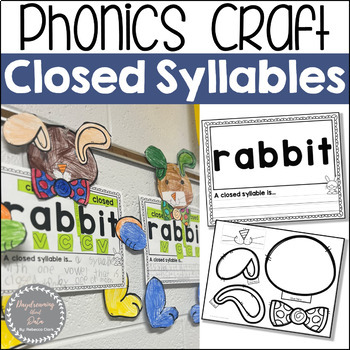 Closed Syllables Syllable Division Craft | Phonics Craft - Daydreaming ...