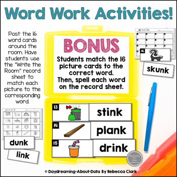 Ending Blend NK Glued Sounds ank ink onk unk Structured Literacy ...