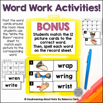 WR Silent Letter Phonics Lessons Printables Activities | Science of ...