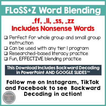 Floss Z Words Backward Decoding: Phonics Practice for Decoding ...