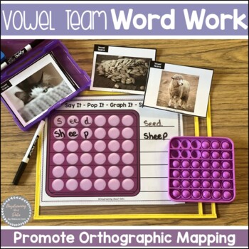 Vowel Teams Self Checking Task Cards | Word Mapping Science of Reading ...