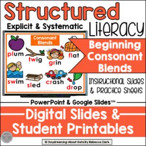 Consonant Blends | Lessons Worksheets Activities | Structured Literacy ...