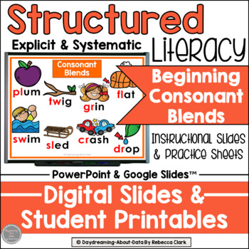 Consonant Blends | Lessons Worksheets Activities | Structured Literacy ...