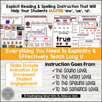 Long U Vowel Teams UE UI EW Structured Literacy Lessons Science of ...