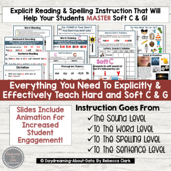 Hard and Soft C & G | Structured Literacy Lessons | Science of Reading ...