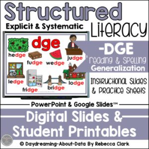 Consonant Trigraph DGE Lessons Worksheets Activities Structured ...