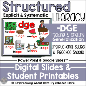 Consonant Trigraph DGE Lessons Worksheets Activities Structured ...