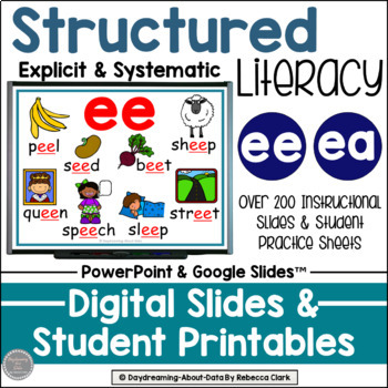 Vowel Teams EE EA Phonics Lessons | Structured Literacy | Science of ...