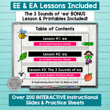 Vowel Teams EE EA Phonics Lessons | Structured Literacy | Science of ...