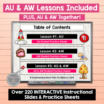 Vowel Diphthongs AU AW Digital Phonics Lessons | Structured Literacy ...