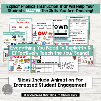 Vowel Diphthongs OU OW Digital Phonics Lessons | Structured Literacy ...
