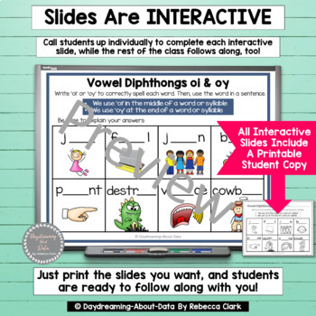 Vowel Diphthongs OI OY Phonics Lessons and Worksheets | Structured ...