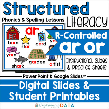 R-Controlled Vowels AR OR Structured Literacy Digital Phonics Lessons ...