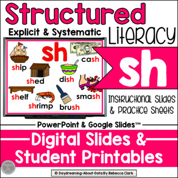 Consonant Digraph SH Lessons Worksheets Activities Structured Literacy ...