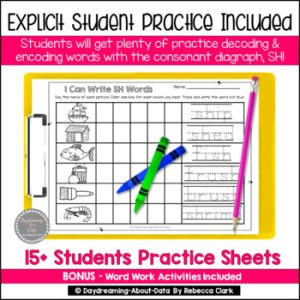 Consonant Digraph SH Lessons Worksheets Activities Structured Literacy ...