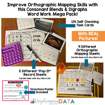 Word Mapping Centers Consonant Blends Digraphs - Daydreaming About Data