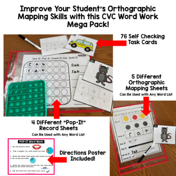 Word Mapping Centers | Short Vowel CVC Words - Daydreaming About Data