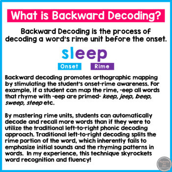 Long Vowel Team Blending Practice: Backward Decoding for K-2