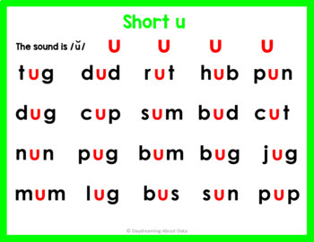 Short U Backward Decoding & Blending: Phonics Practice