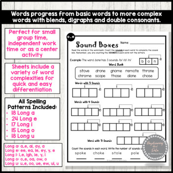 Long Vowel Sound Boxes | Editable - Daydreaming About Data