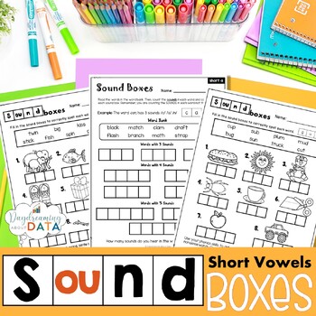Short Vowel Sound Boxes Phonics Worksheets - Daydreaming About Data