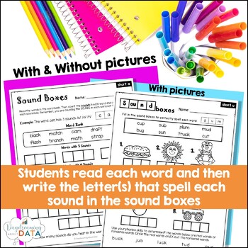 Short Vowel Sound Boxes Phonics Worksheets - Daydreaming About Data