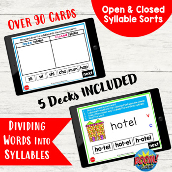 Open Syllables Boom Cards™ Distance Learning - Daydreaming About Data