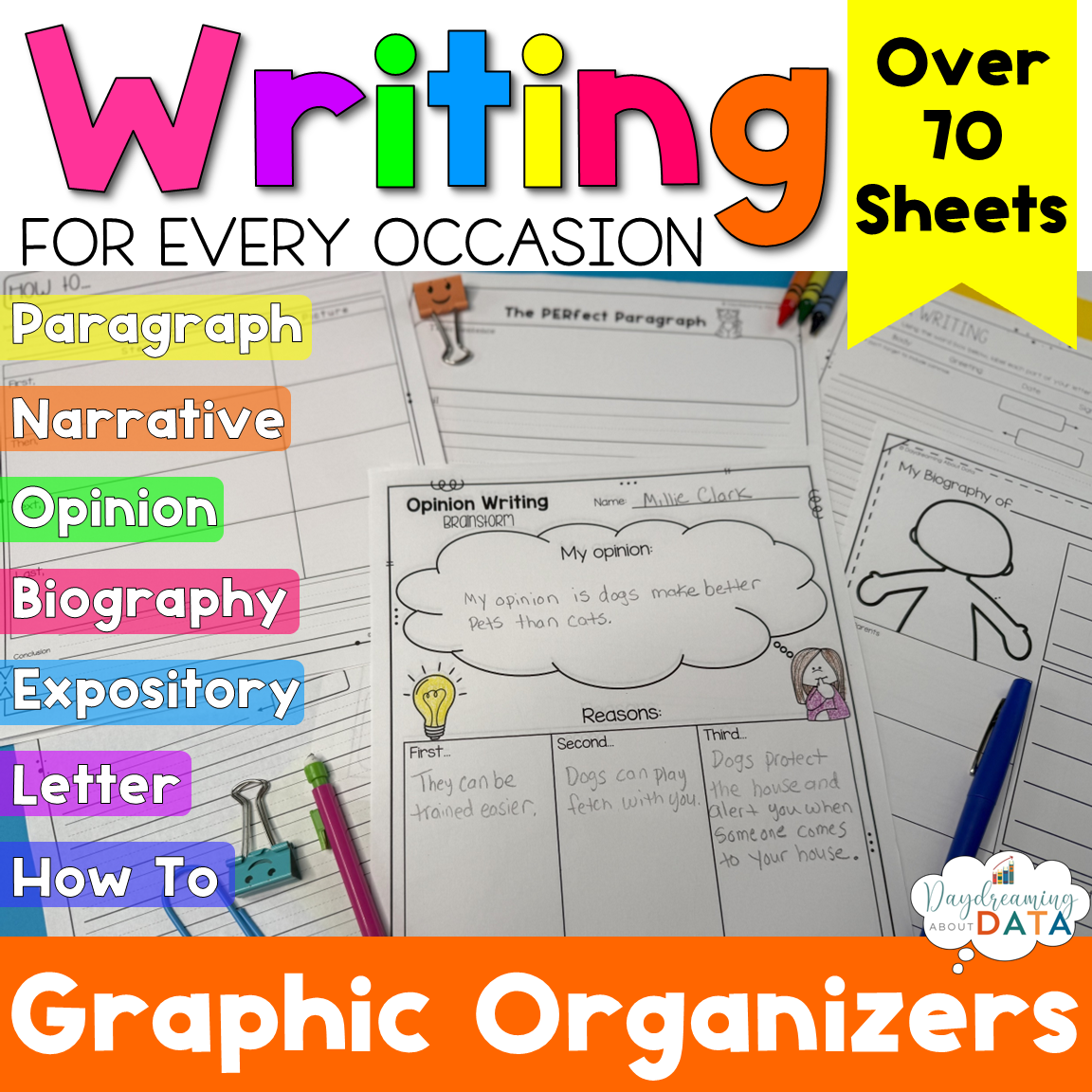 Opinion, Narrative, Informational Graphic Organizers - Daydreaming ...