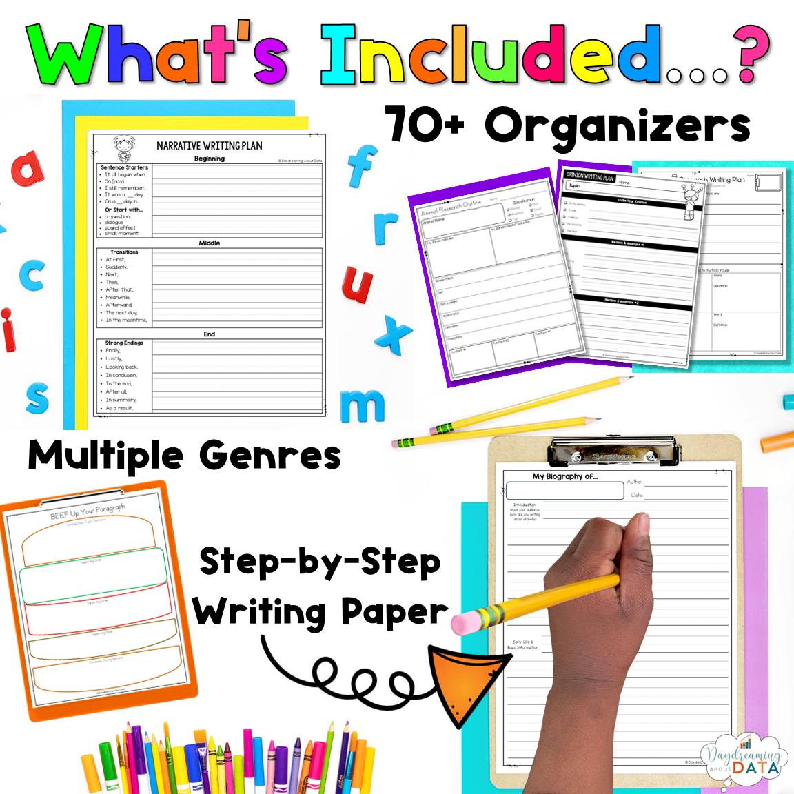 Opinion, Narrative, Informational Graphic Organizers - Daydreaming ...