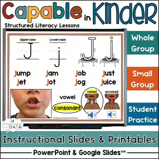 Alphabet Lessons Letter Jj: Structured Literacy Phonics for K-2