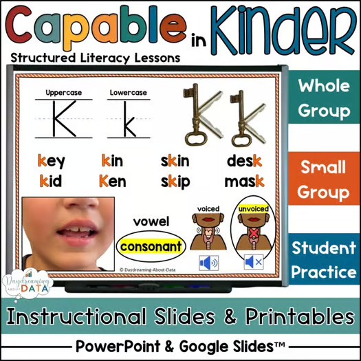 Alphabet Lessons Letter Kk: Structured Literacy Phonics for K-2