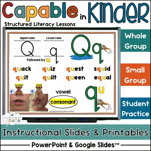 Alphabet Lessons Letter Qq: Structured Literacy Phonics for K-2
