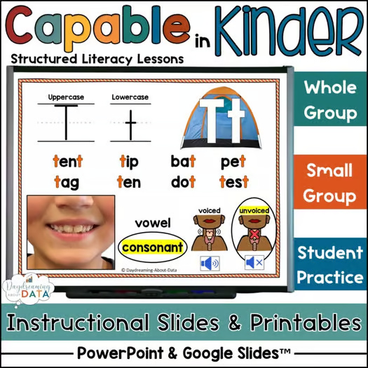 Alphabet Lessons Letter Tt: Structured Literacy Phonics for K-2