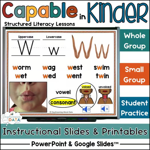 lphabet Lessons Letter Ww: Structured Literacy Phonics for K-2