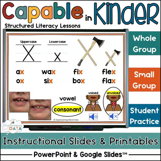 Alphabet Lessons Letter Xx: Structured Literacy Phonics for K-2