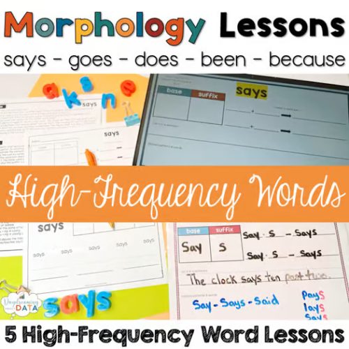 High Frequency Word Morphology Lessons Science of Reading - Daydreaming ...