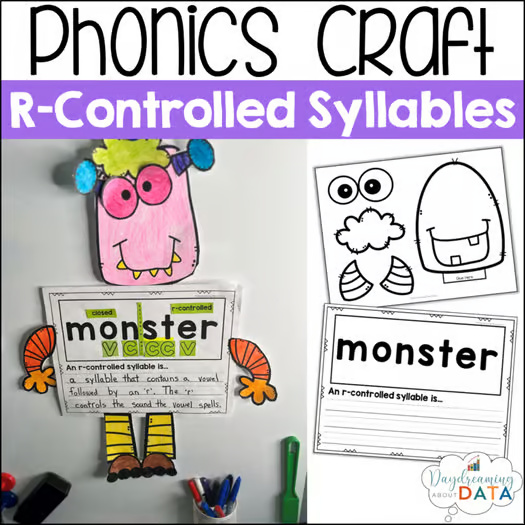 R-Controlled Syllables Phonics Craft - Daydreaming About Data