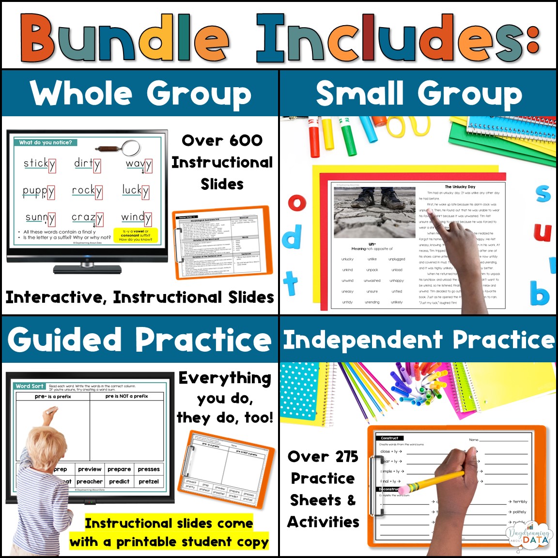 Prefixes and Suffixes Morphology Lessons and Activities Growing Bundle ...